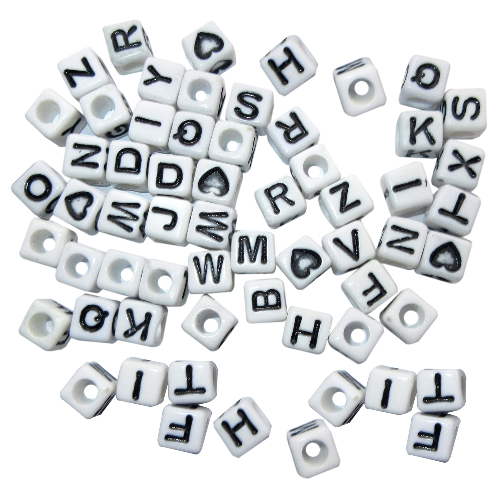 Black & White Alphabet Square Beads by Creatology™ - Walmart.com
