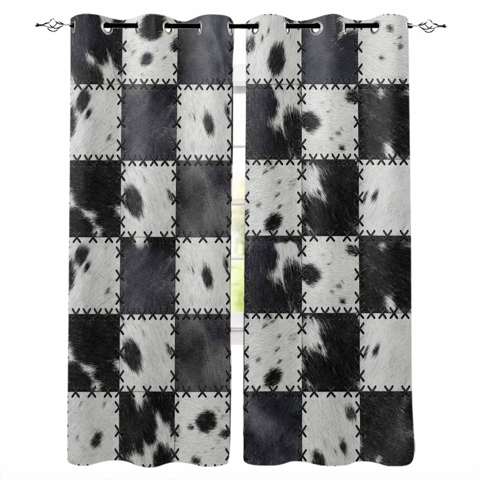 Black White Animal Printed Blackout Curtains for Bedroom/Living Room ...
