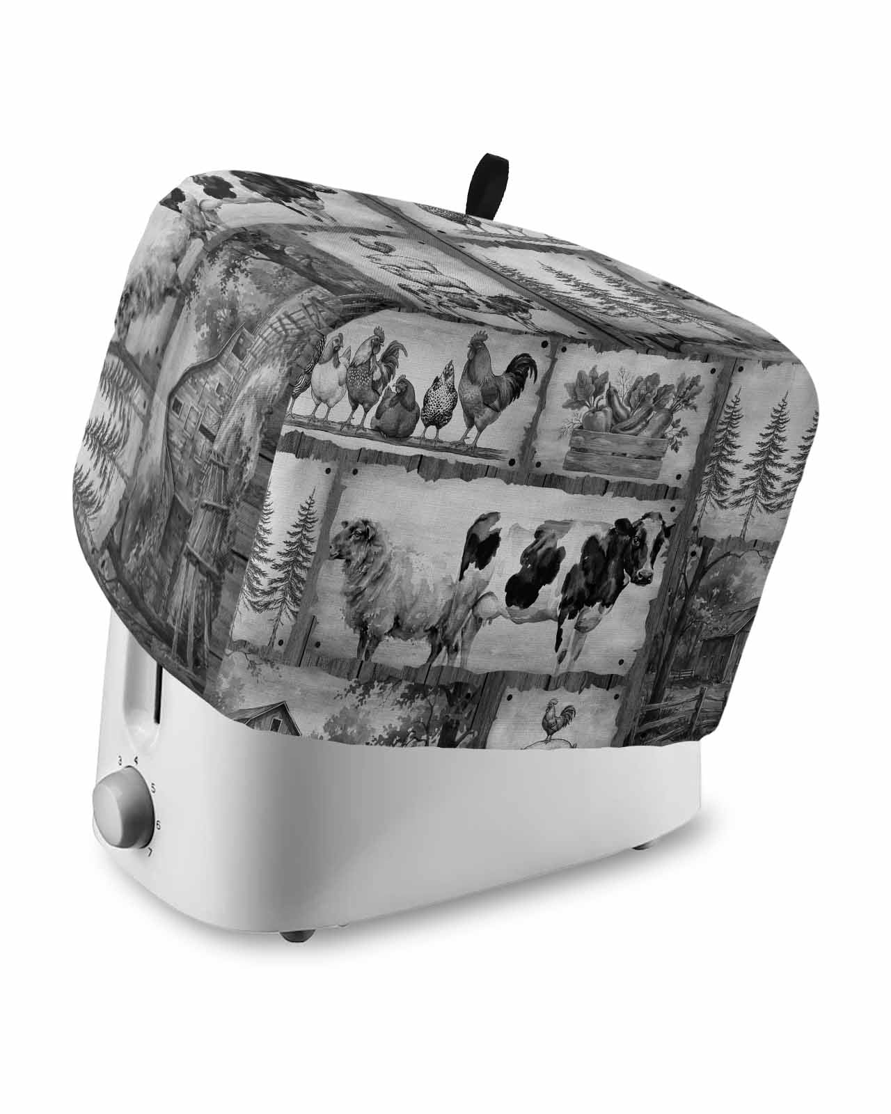 Black White Animals Small Toaster Cover 2 Slice, Kitchen Appliance ...