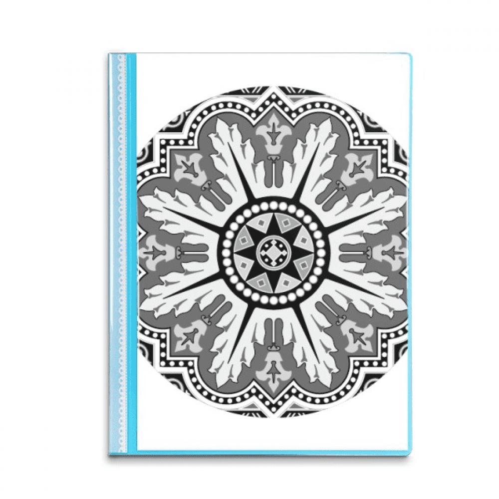 Black White Arabic Style Pattern Book Sheet Protectors Portfolio Binder ...