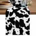 Black White Art Table Runner 48 Inches, Modern Art Elegant Bed Runner ...