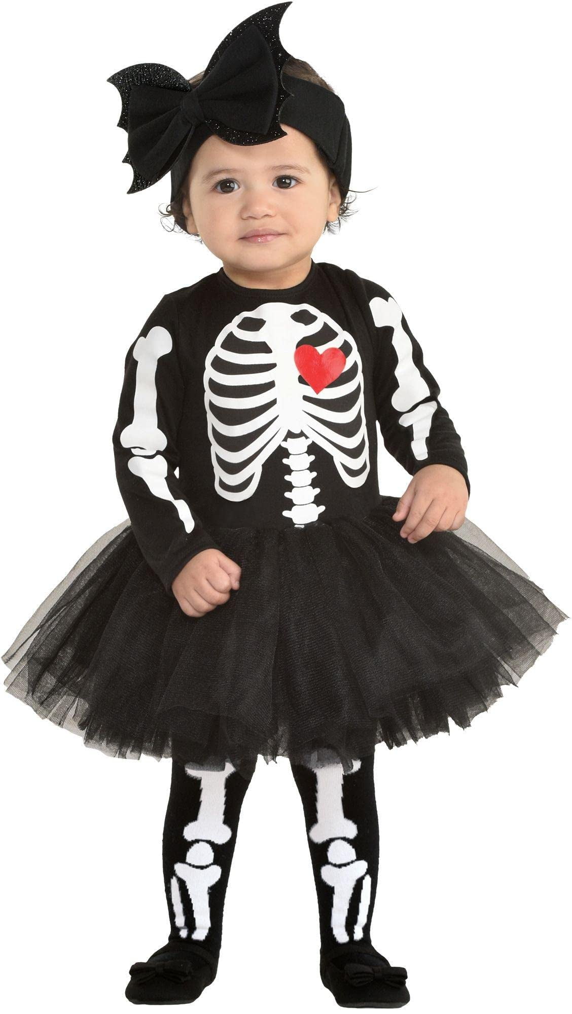 Black and White Baby Bones Dress with Attached Tutu Skirt Set - (18-24 ...