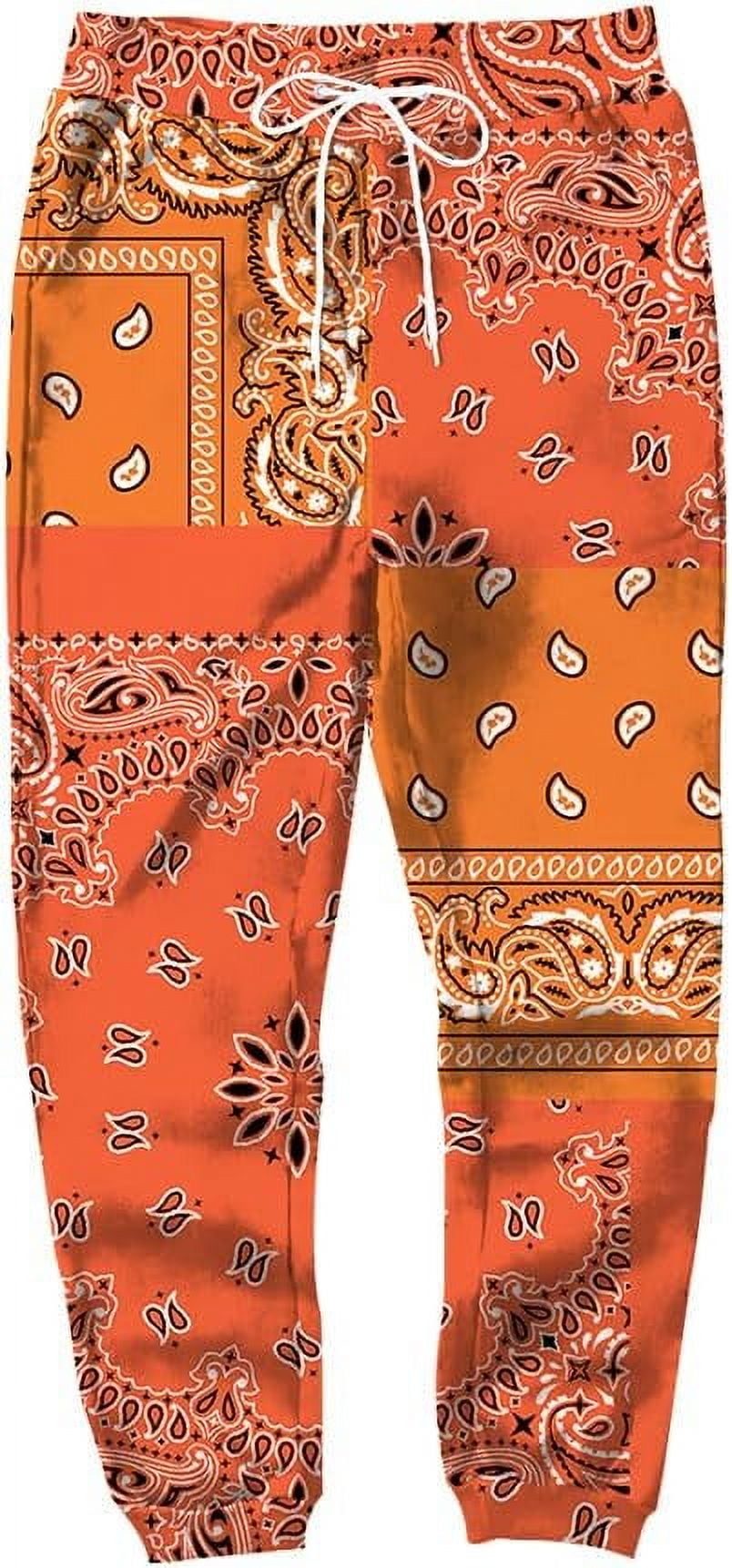 Black White Bandana Hoodies for Mens Women Fashion Red Bandanas Joggers ...