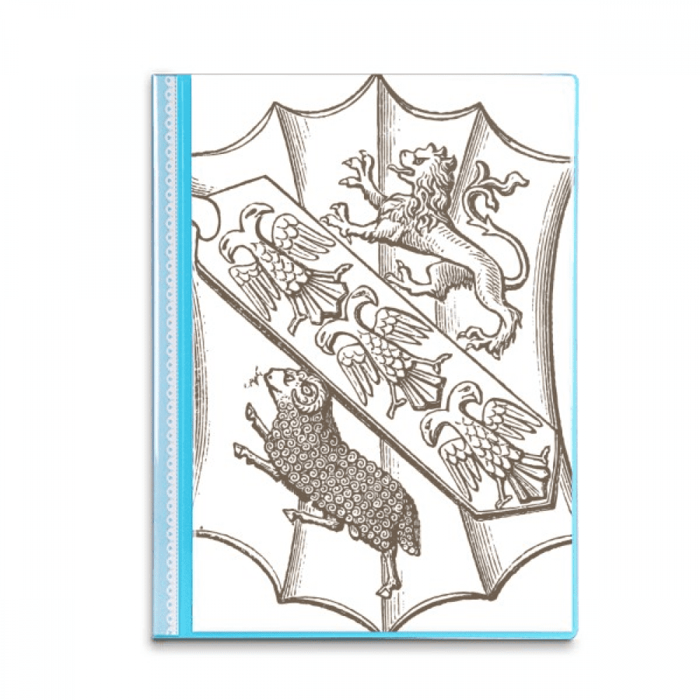 Black White Baroque Sheep Illustration Pattern Book Sheet Protectors ...
