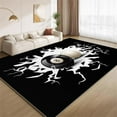 Black and White Billiards Area Rugs, 8 Ball Breaking Walls Entryway ...
