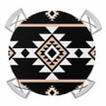 Black White Boho Round Tablecloth for 36-44 Inch Tables,Fitted Table ...