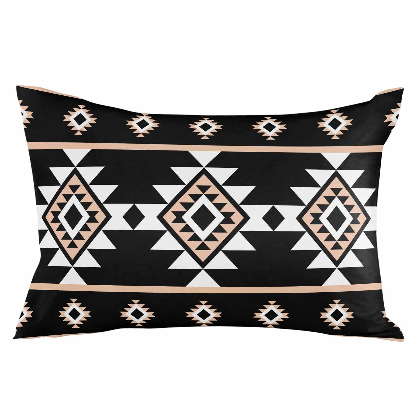 Black White Boho Throw Pillow Cover 20 x 30 Inch Decorative Pillow ...