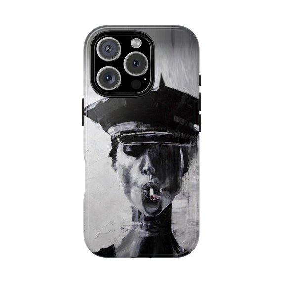 Black White Brush Art Phone Case with Expressive Modern Style 17 ...