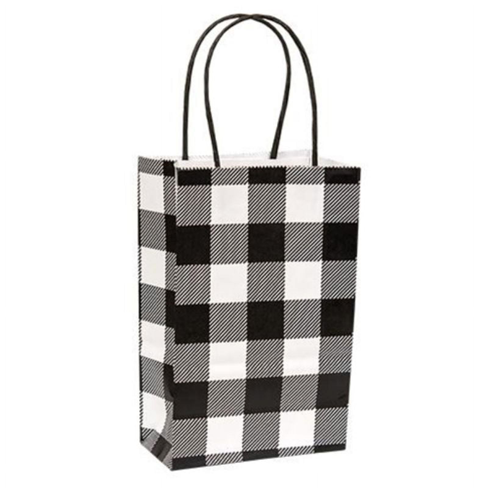 Black & White Buffalo Check Gift Bag Small - Walmart.com