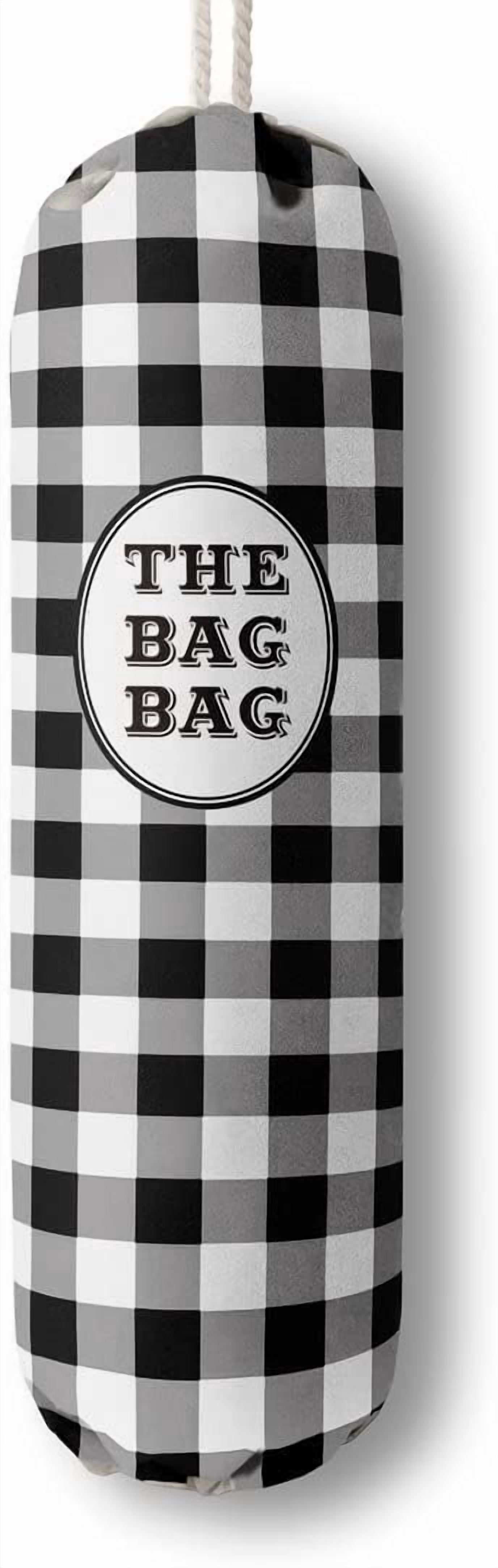 Black White Buffalo Check Plaid Grocery Bags Holder Organizer For ...