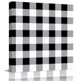 Black White Buffalo Plaid Canvas Artwork Painting Art, Modern ...