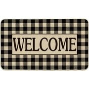 Black White Welcome Mat