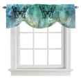 Black White Butterfly Tie Up Valance Curtains Vintage Turquoise Sea ...