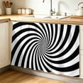Black White Cabinet Curtains for Shelves, Farmhouse Striped Spiral ...