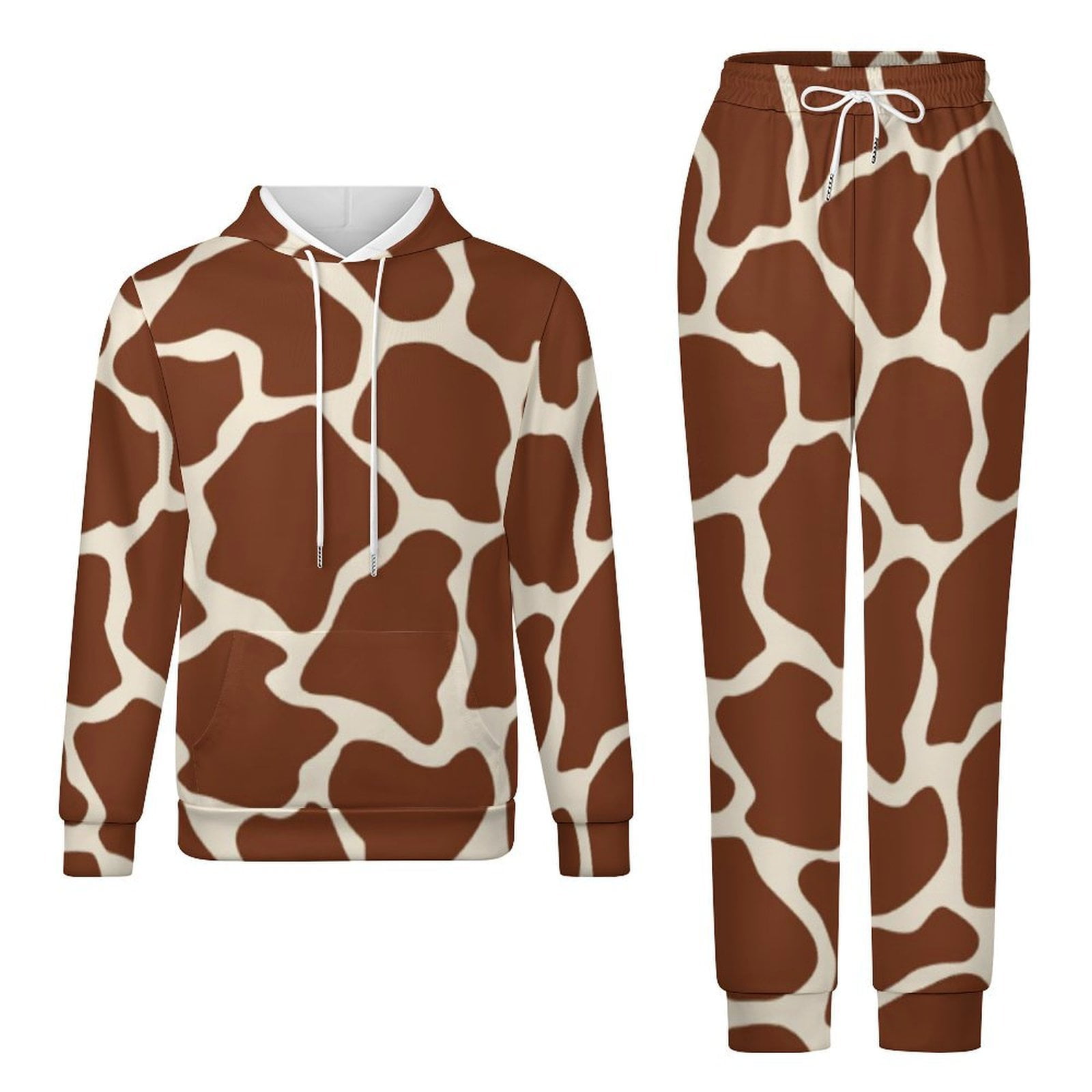 Black White Card Pattern Hoodie + Pants Suit Cool Men/Women 2 Pcs ...