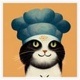 Black White Cat Chef Hat Baking Biscuits Slogan Vinyl Sticker - Walmart.com