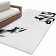 Black White Cat Large Area Rugs for Bedroom Living Room, Soft Non Slip ...