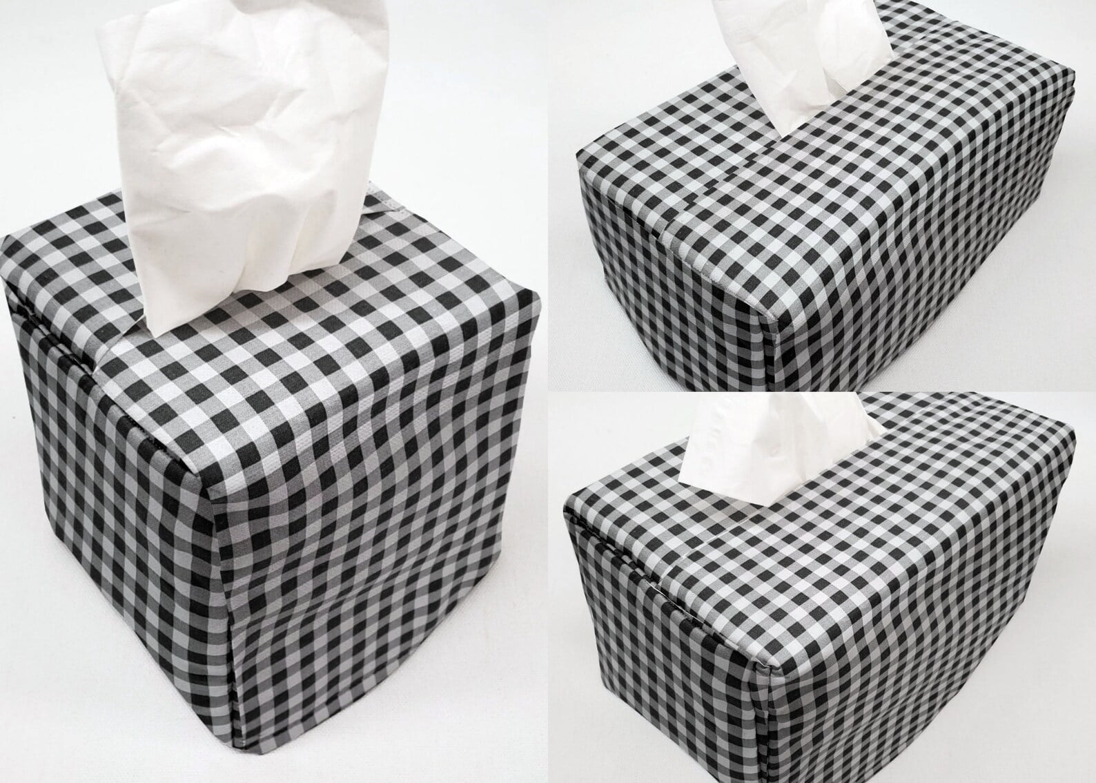 Black & White Checked Gingham Tissue Box Cover by Penny's Needful ...