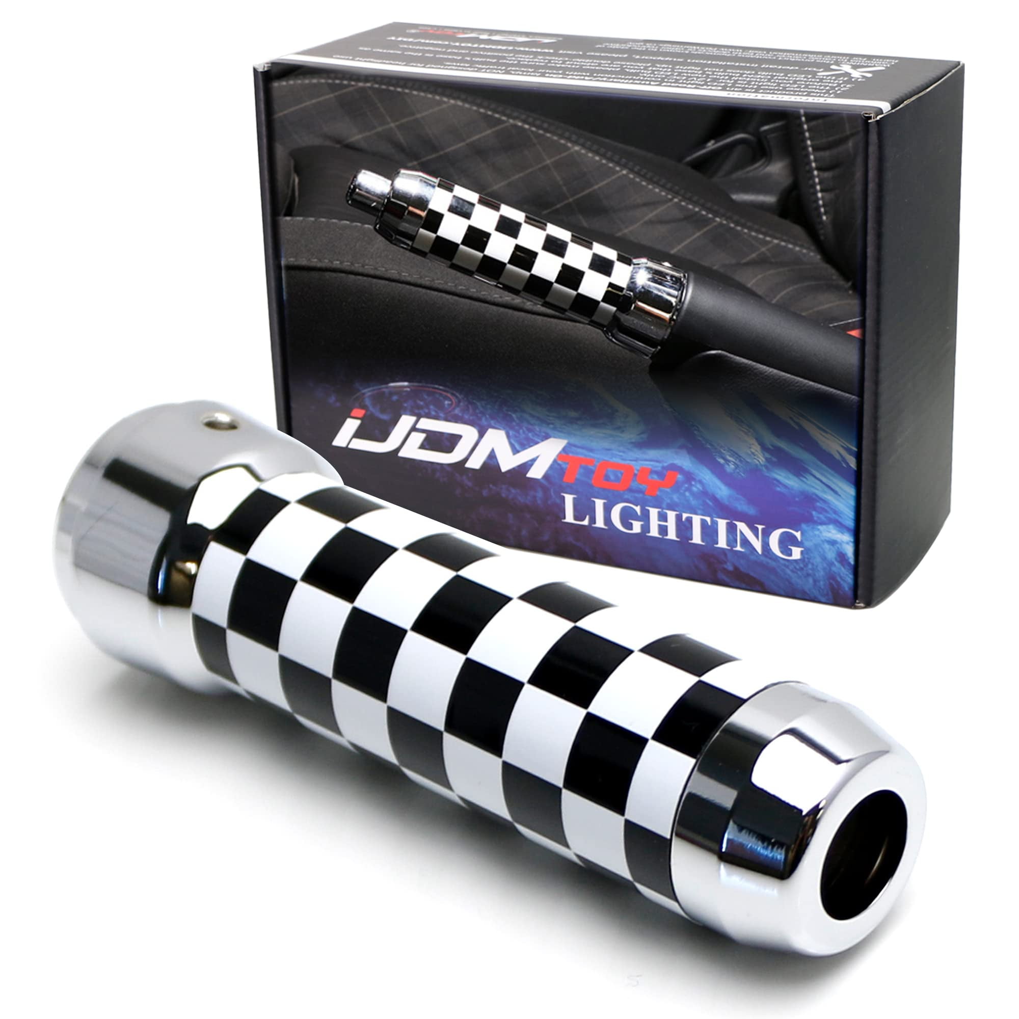 Black/White Checker Pattern Alloy Metal Handbrake Handle Grip For Gen3 ...