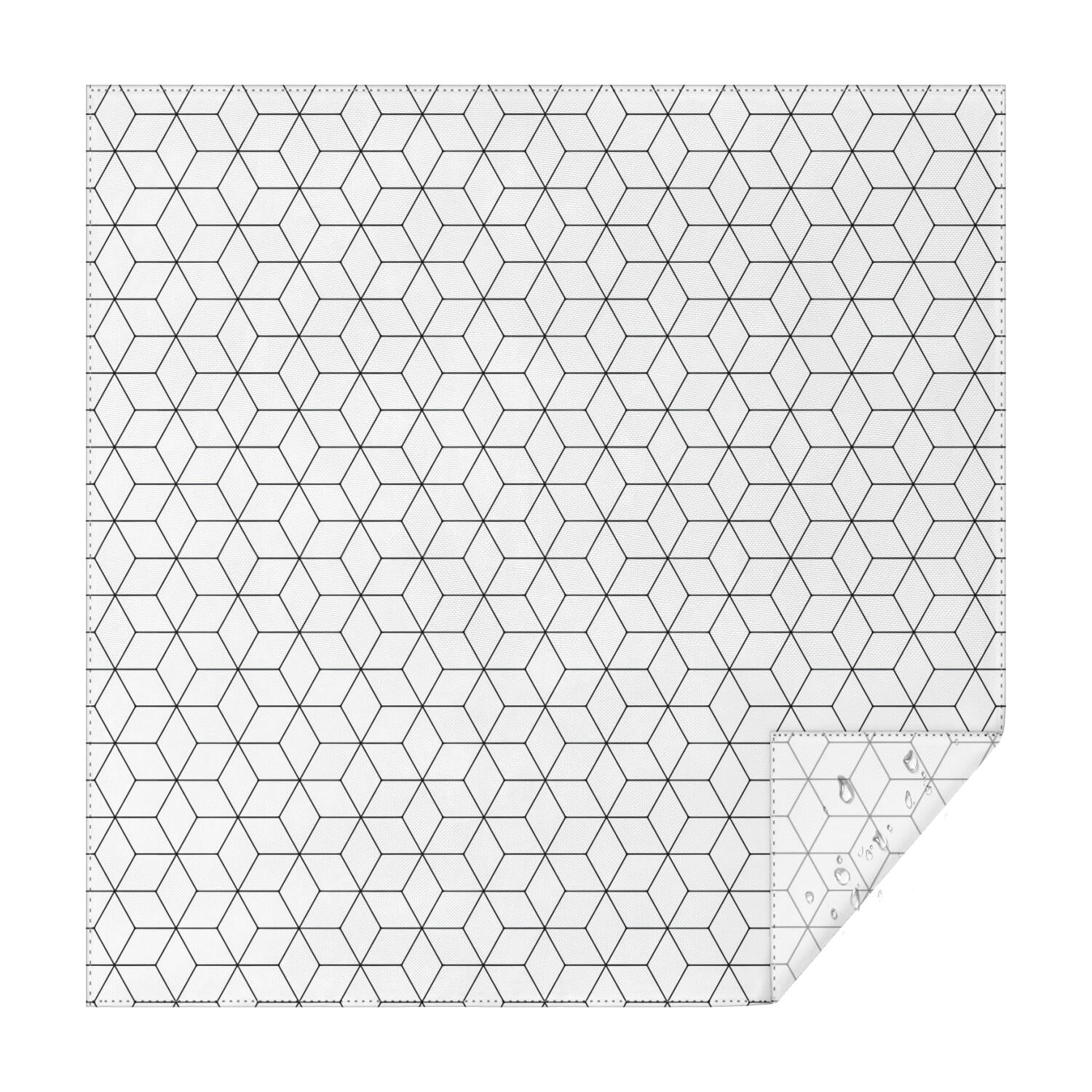 Black White Checkerboard Checkered Pattern Square Tablecloth,Waterproof ...