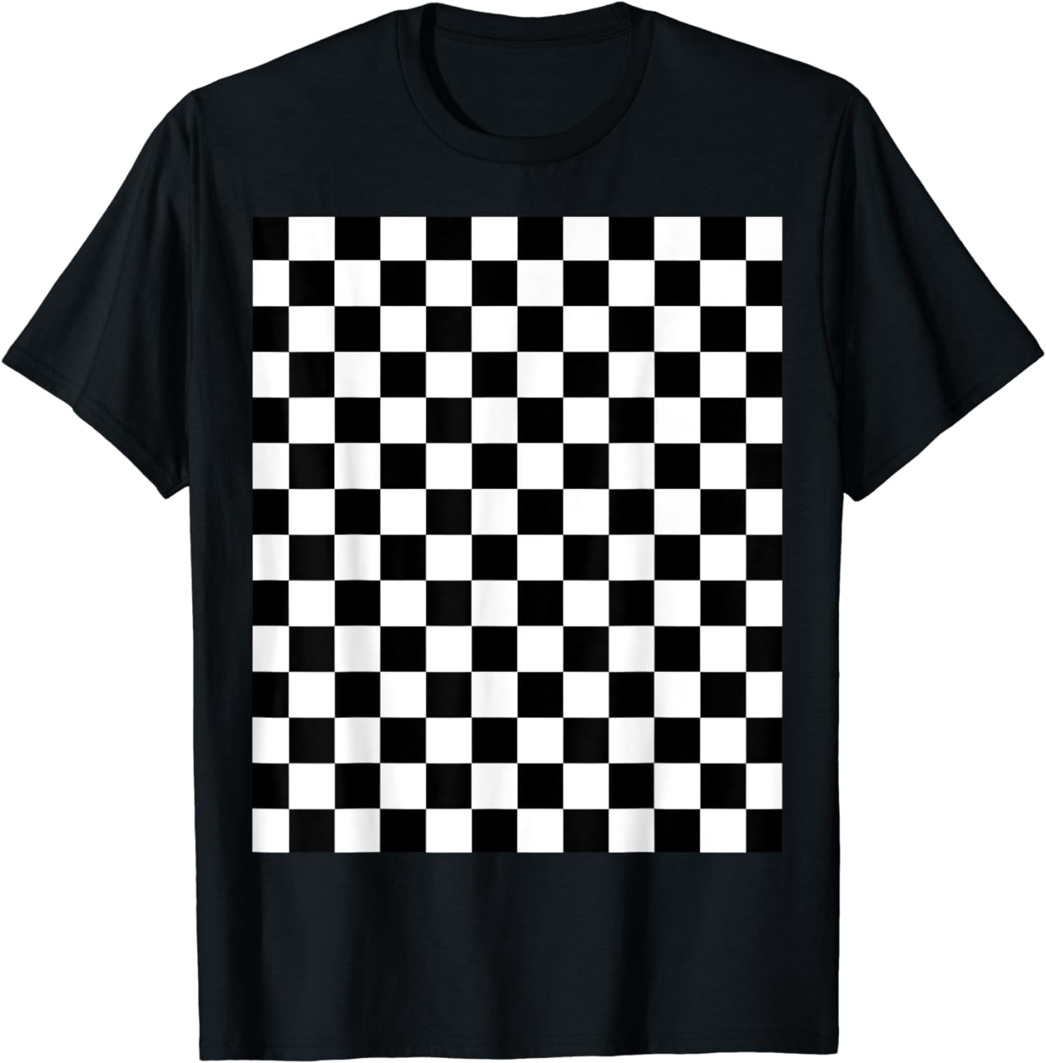 Black White Checkerboard Cool Gingham Checkered Lover Gift T-Shirt ...