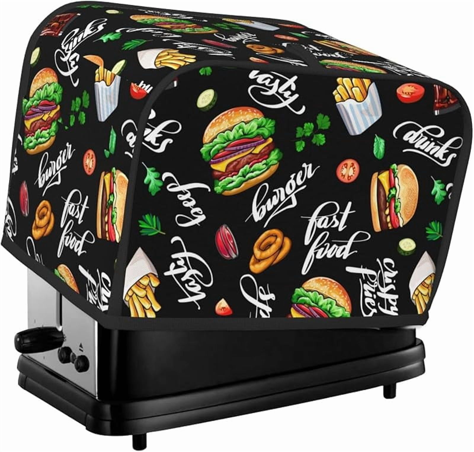 Black White Checkered 2 Slice Toaster Cover, Waterproof Dust Cover For ...