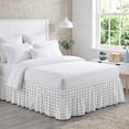 Black White Checkered Bed Skirt Queen Size 16 Inch Drop, Modern ...