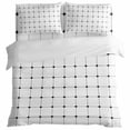 Black White Checkered Duvet Cover Set Twin Size, Modern Minimalist ...