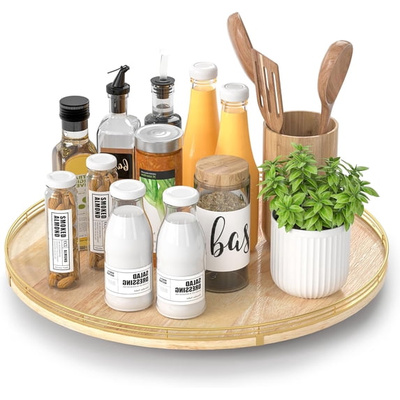 Black and White Checkered Lazy Susan Turntable Organizer, 360 ...