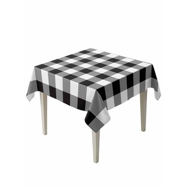Navy Blue White Plaid Table Cloth, Farmhouse Checkered Buffalo ...