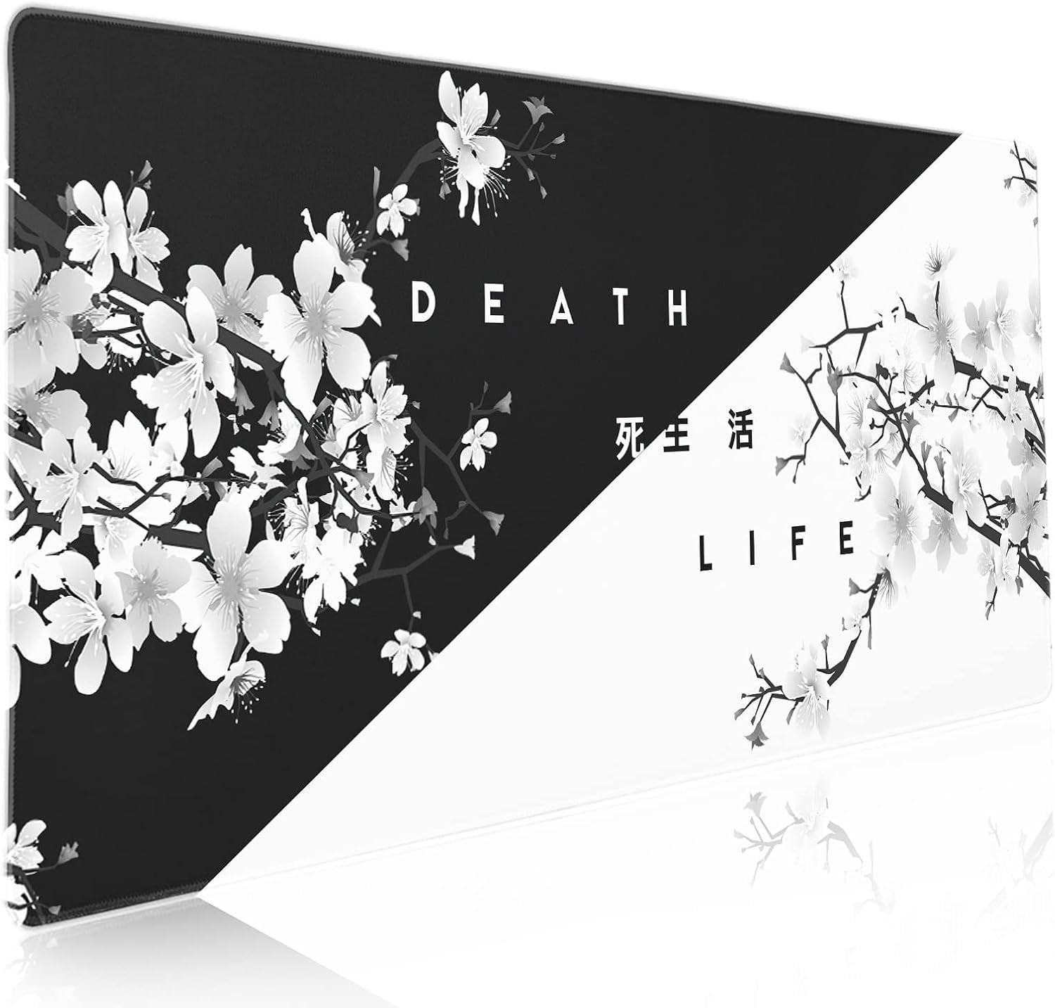Black White Cherry Blossom Mouse Pad Japanese Sakura Death Life ...