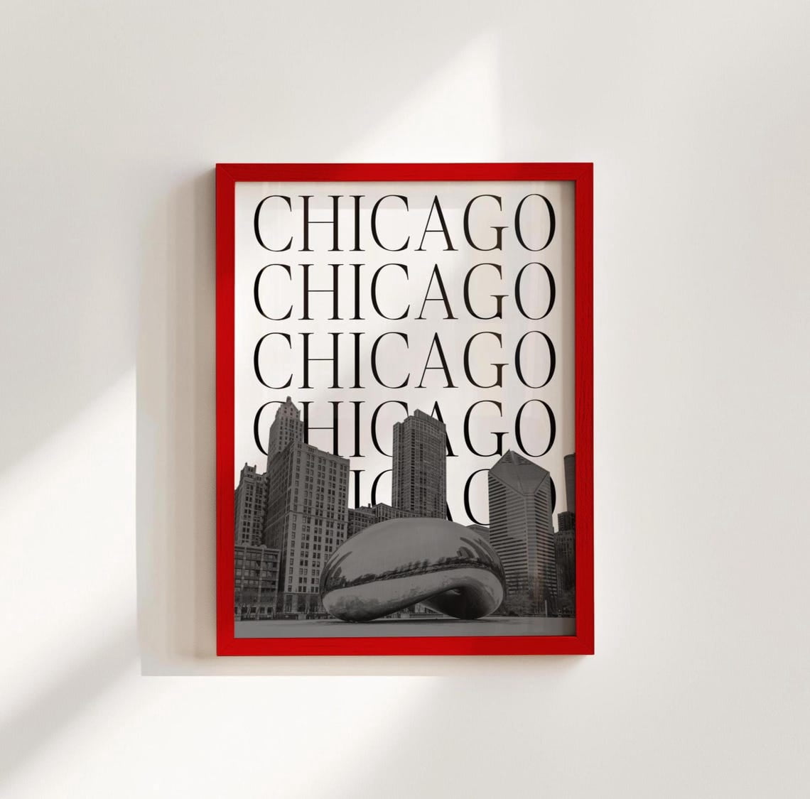 Black And White Chicago Art Print Illinois Travel Print Chicago ...
