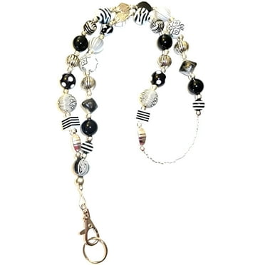 Slim Style Fashion Women's Beaded Lanyard 34", Breakaway and Non ...