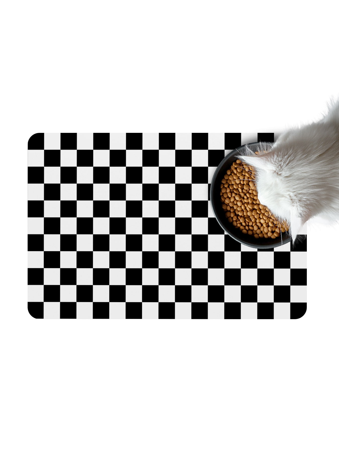 Black And White Color Blocks Doormat Non Slip Diatomaceous Earth Door ...