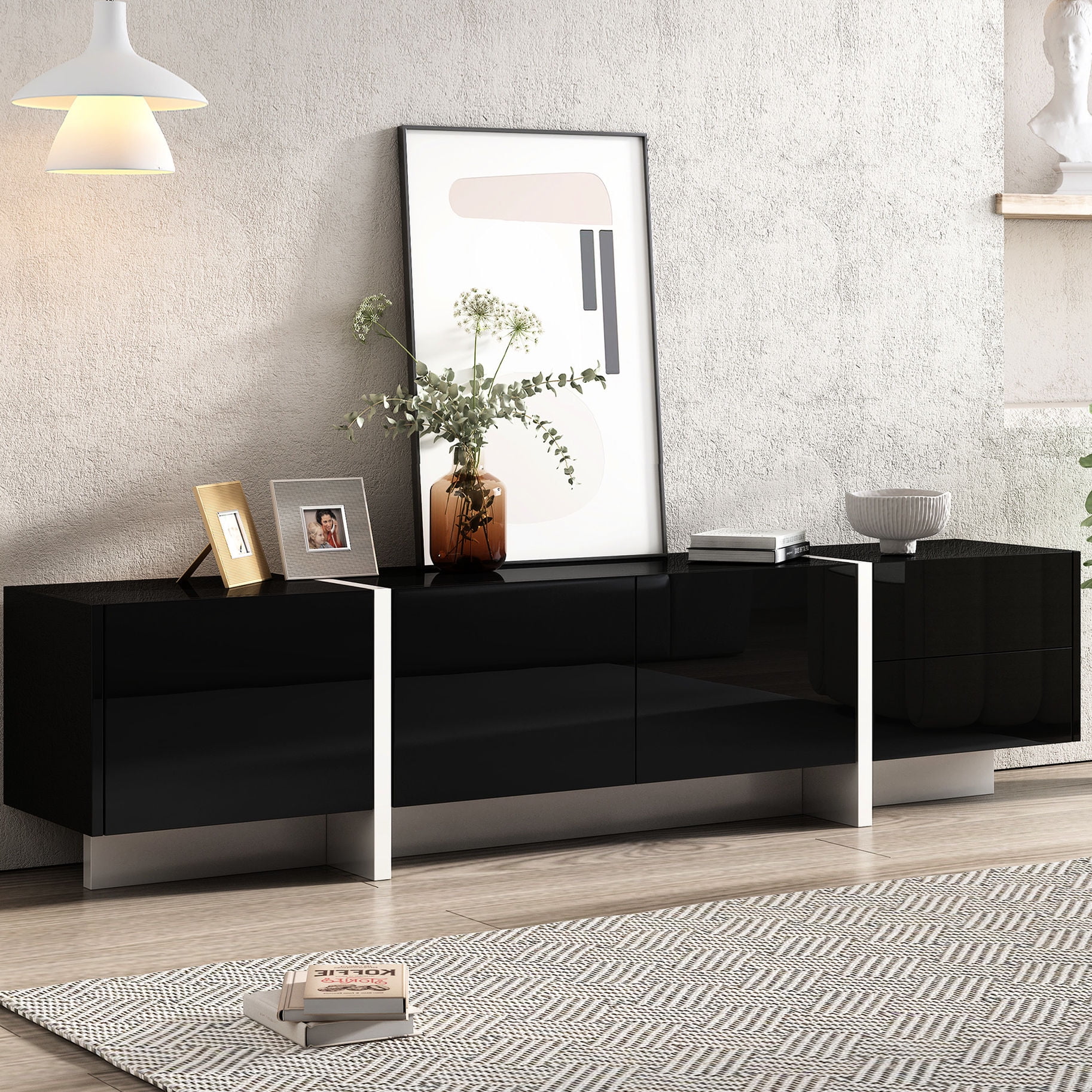 Black & White Color Scheme - 5 Storage Units in Total - Suitable for ...