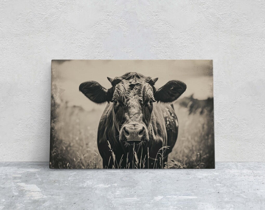 Black And White Cow, Cow Decor, Farm Animal, Barn Art, Farmhouse, Cow ...