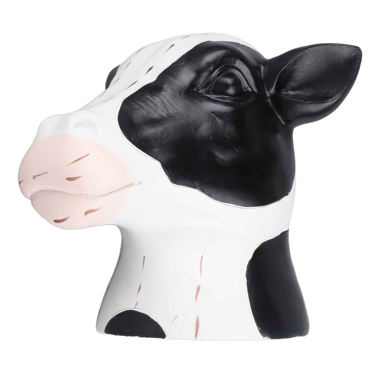 Black White Cow Head Wearing Glasses Statues Resin Stable Glasses ...