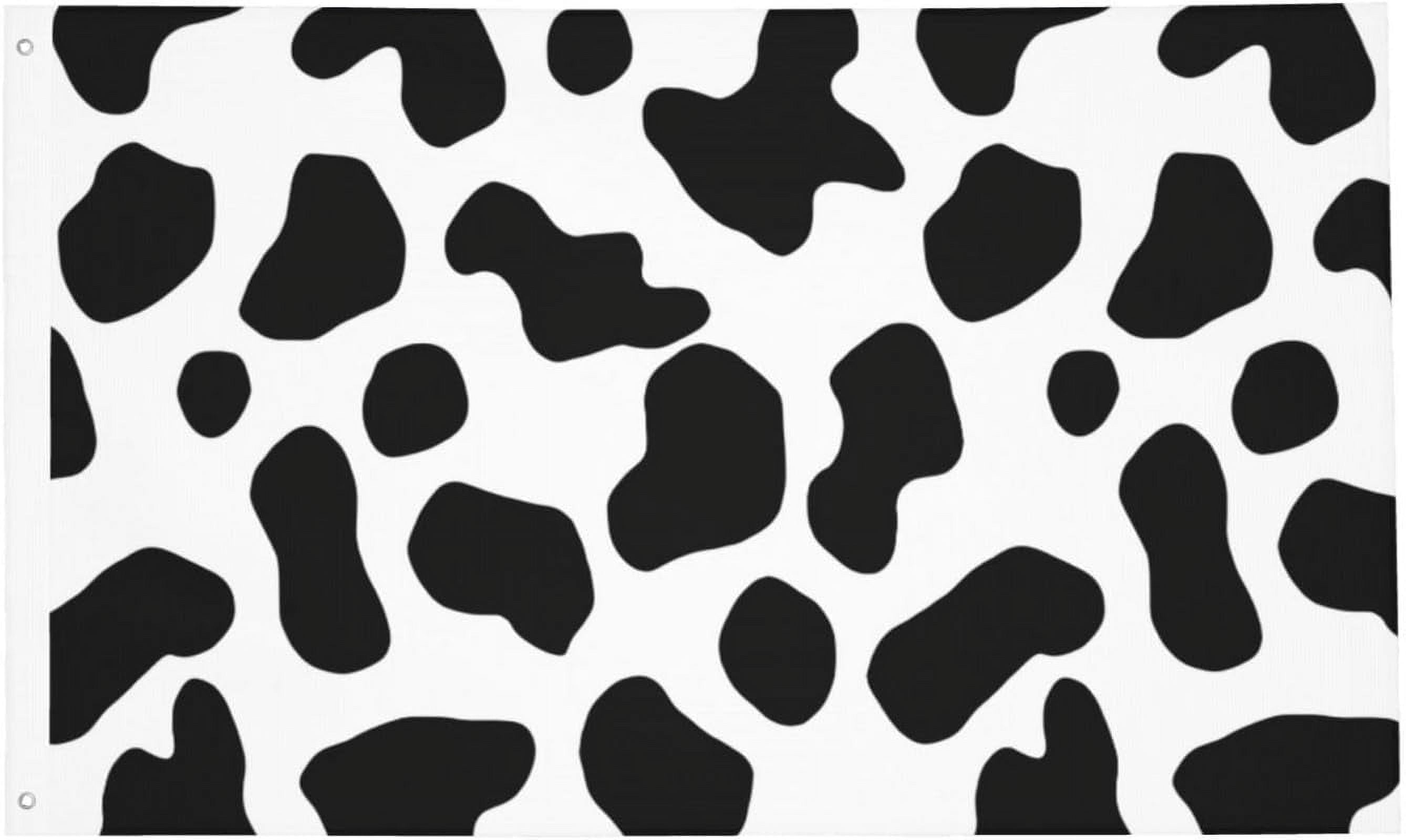 Black and White Cow Print Flag Double Sided Outside Large Banner ...