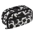 Black White Cow Print Pattern PVC Pencil Case Water-Repellent Clear ...