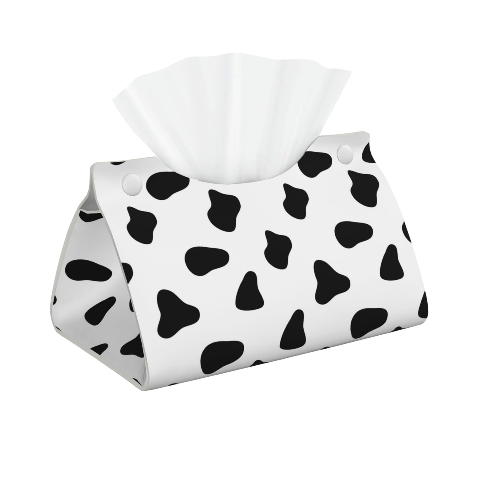 Black White Cow Print Tissue Box Cover, Modern Long Tissue Box Holder ...