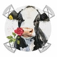 Black White Cow Round Tablecloth for 45-54 Inch Tables,Fitted Table ...