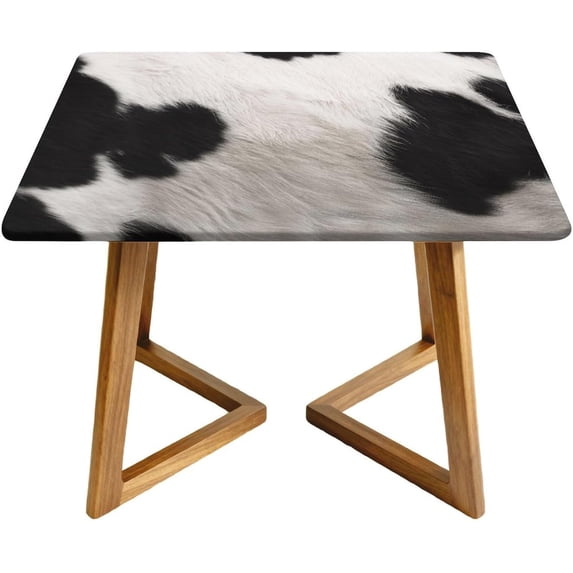 Black and White Cow Skin Tablecloth Home Decorative Square Table Cloth ...