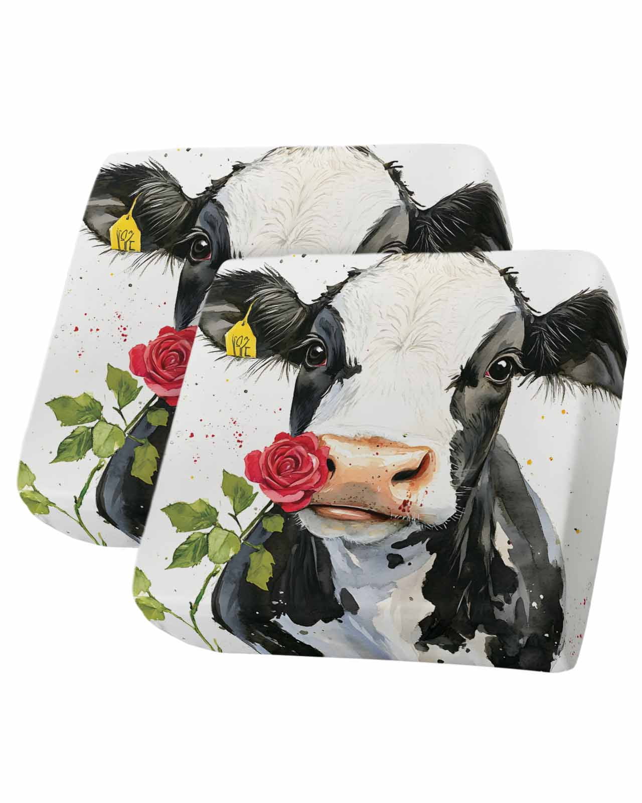 Black White Cow Sofa Couch Cushion Covers Washable, Removable ...