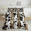 Erosebridal Highland Cow Print Bedspread Queen,Red Western Farmhouse Quilt Set Rustic Home Decor ...