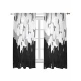 Black White Curtains 63 Inch Length,Sheer Curtains for Bedroom Living ...