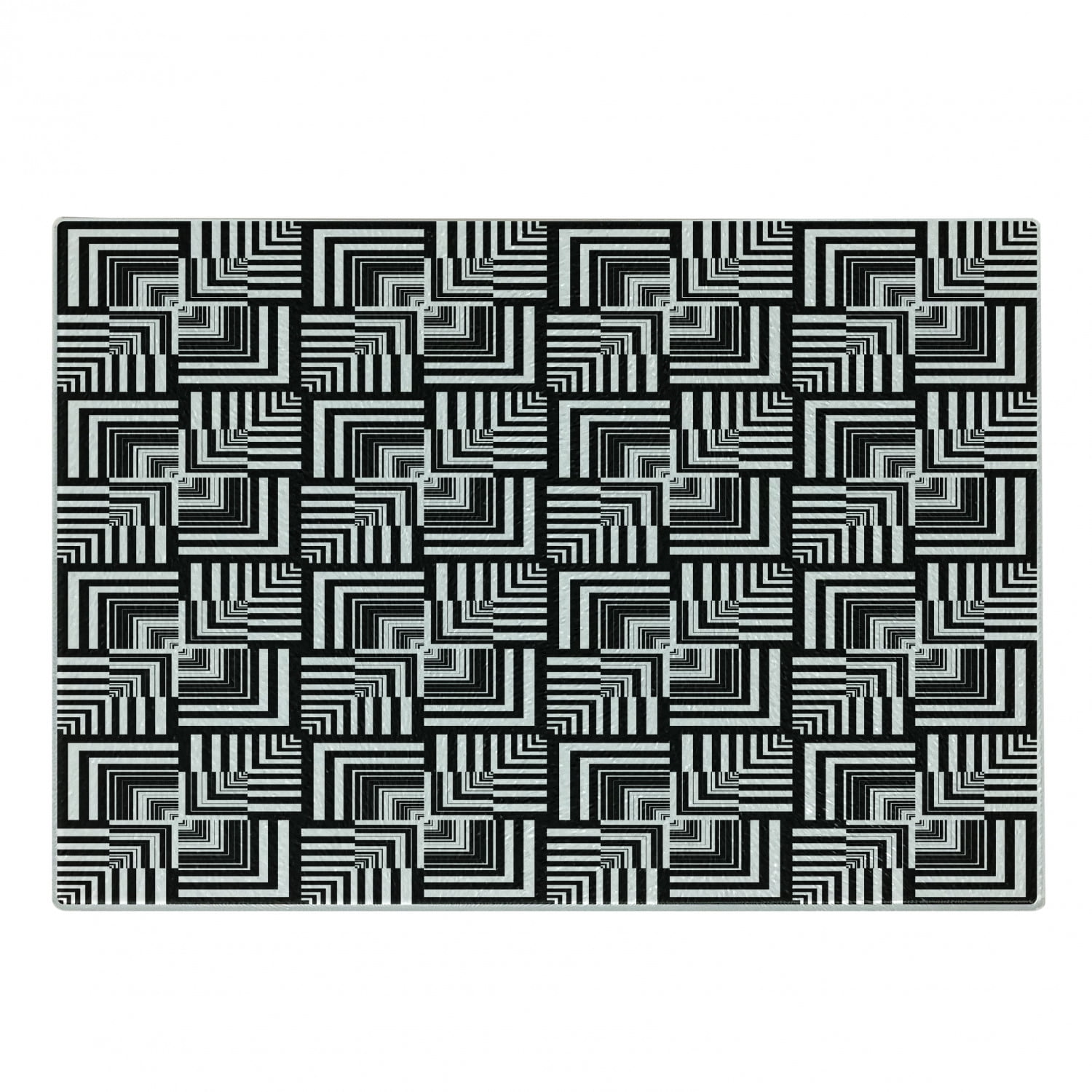Black and White Cutting Board, Geometric Op Art Pattern Unusual Checked ...
