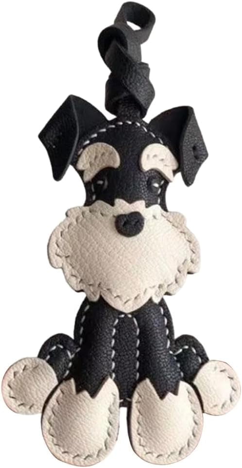 Black & White Dachshund Keychain, Handmade Mini Dog Keyring for Bags ...