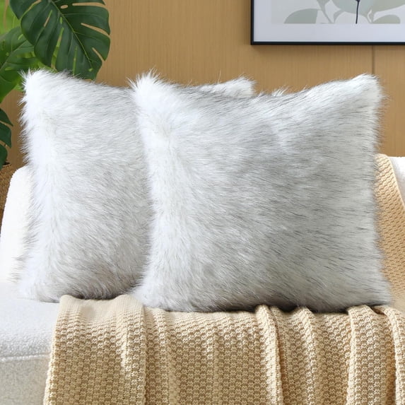 Black White Decorative Throw Pillow Covers 20x20 Inch Set of 2,Soft ...