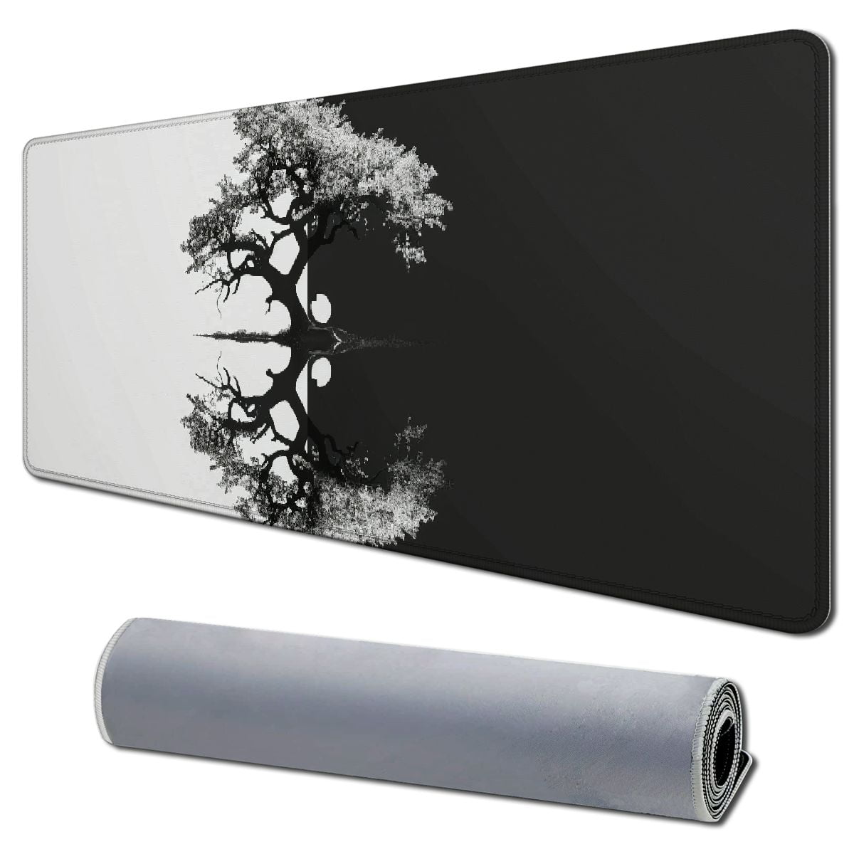 Black White Desk Mat Mouse Pad Large,Keyboard Mats for Desk,Extended ...