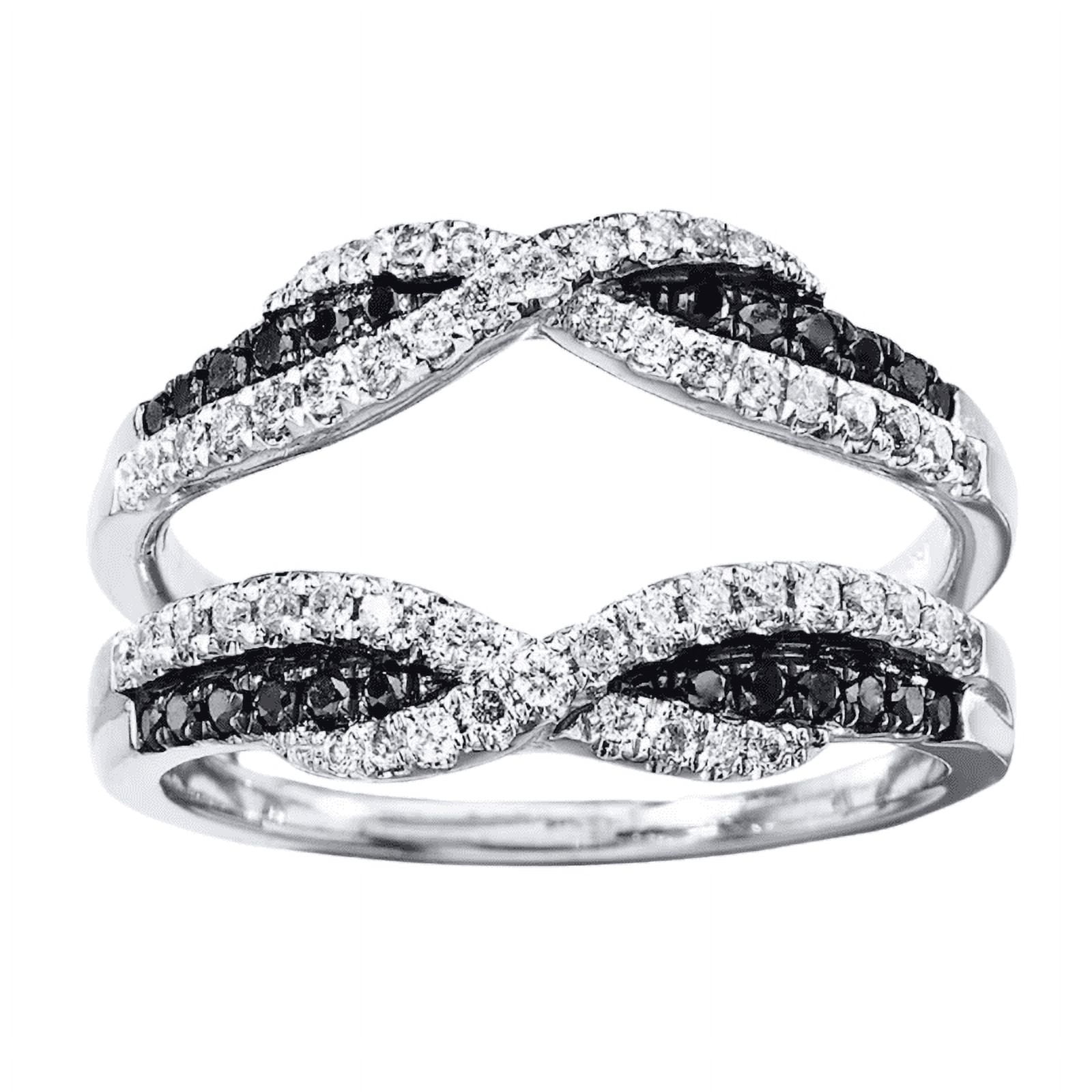 Black & White Diamond Engagement Ring, Enhancer Aggie Ring, Round ...